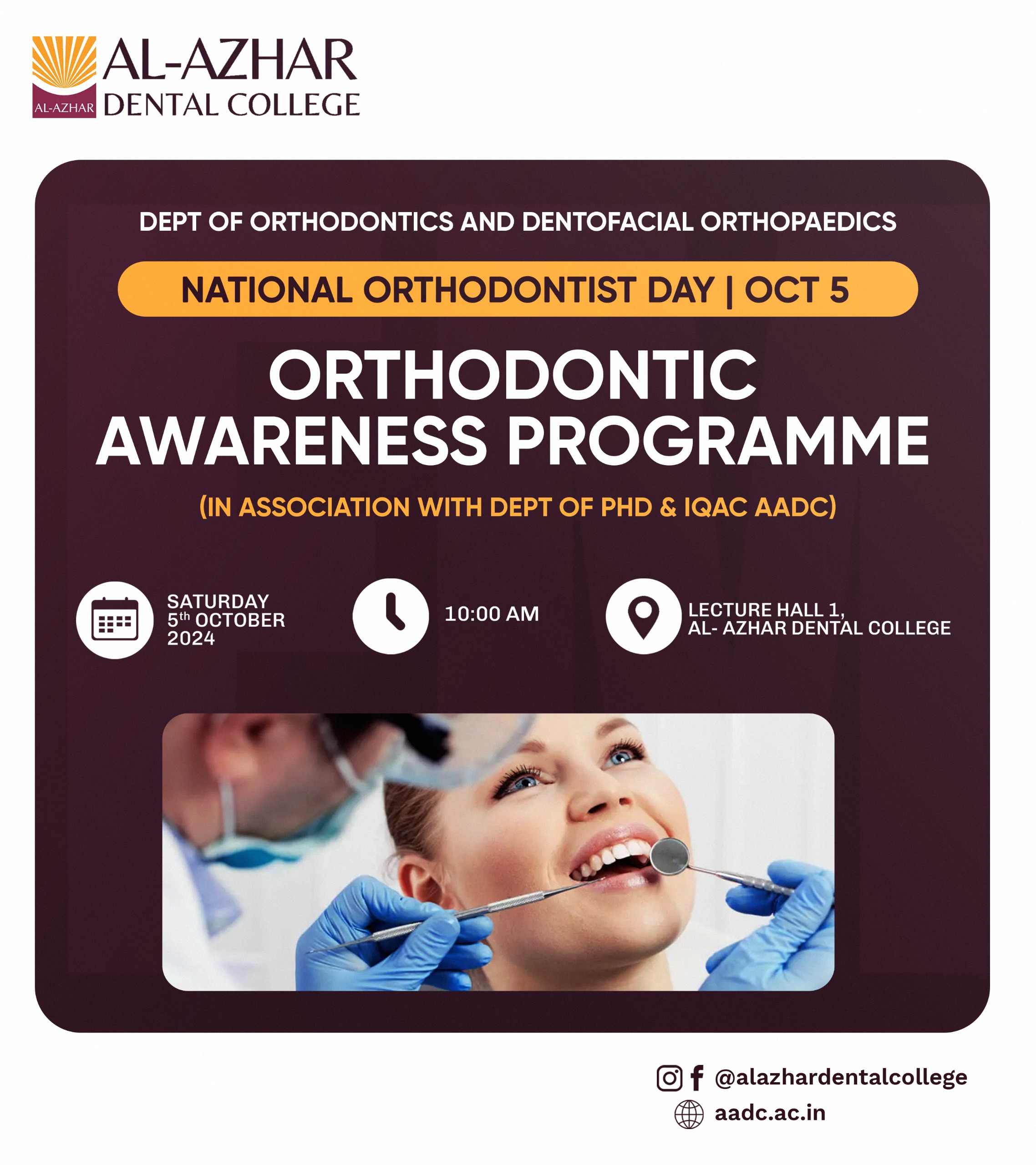 " Orthodontic Awareness Programme " | Al-Azhar Dental College